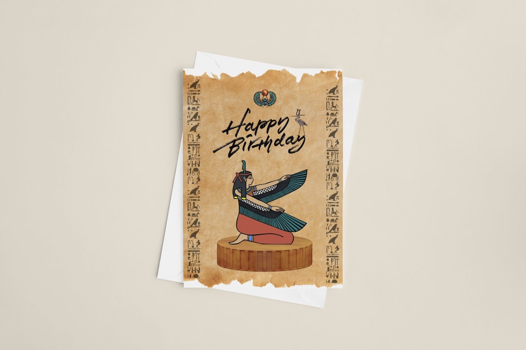 Ancient Egypt Birthday Greeting Card - Middle Eastern Arabic Historical ...