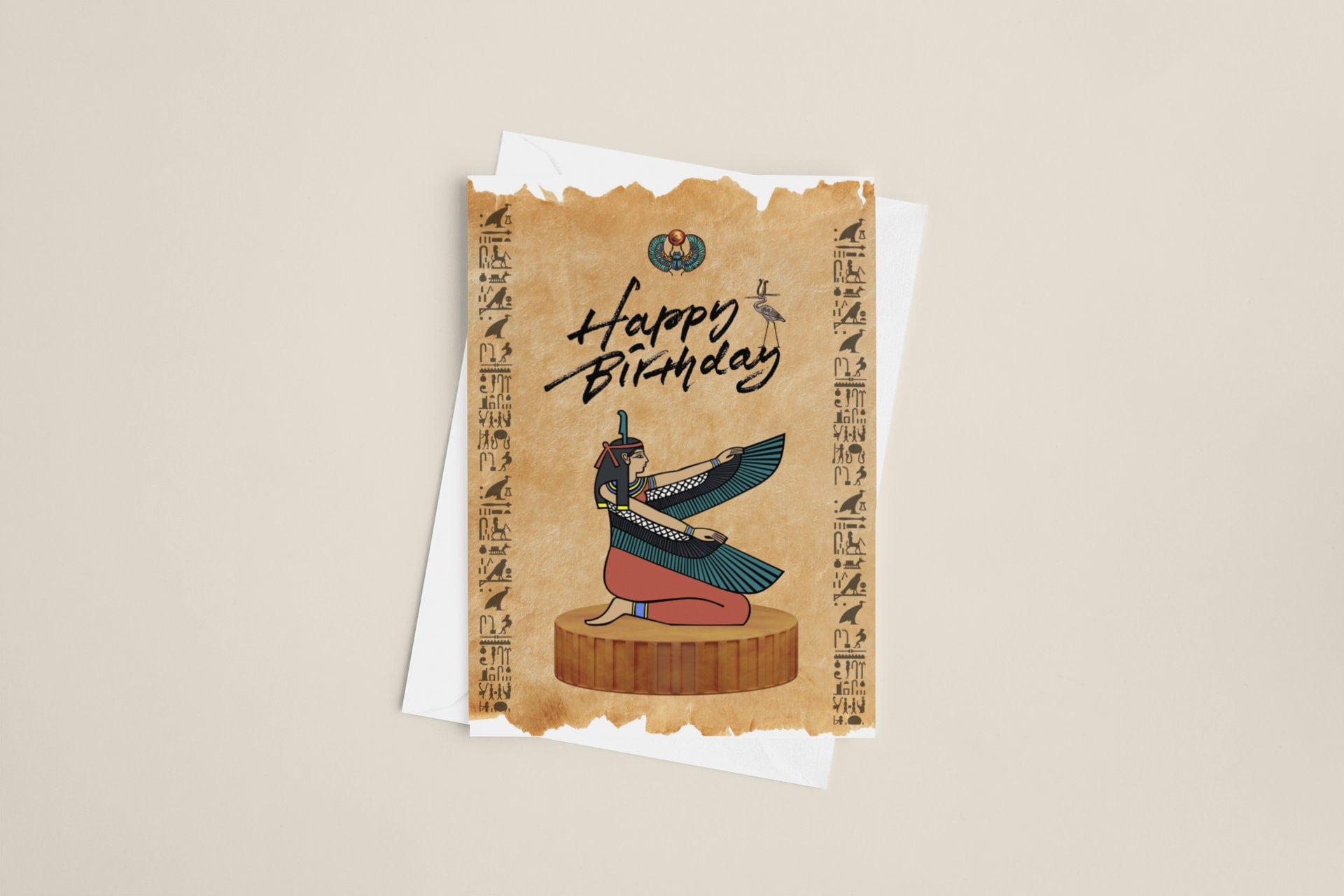 Ancient Egypt Birthday Greeting Card - Middle Eastern Arabic Historical ...