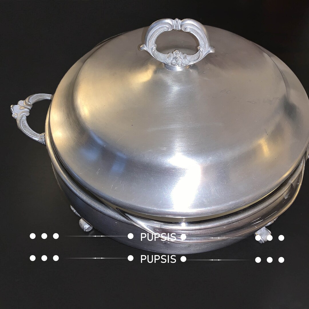 Vintage Dish, Pewter House, 12lb Precious Metal, Glass Dish, Pewter ...