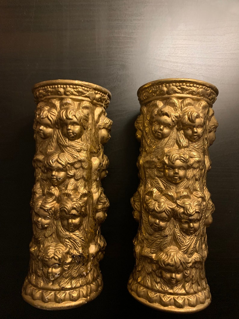 Vintage Cherub Nouveau Gold Cherubs Cherub Decor Cherub - Etsy