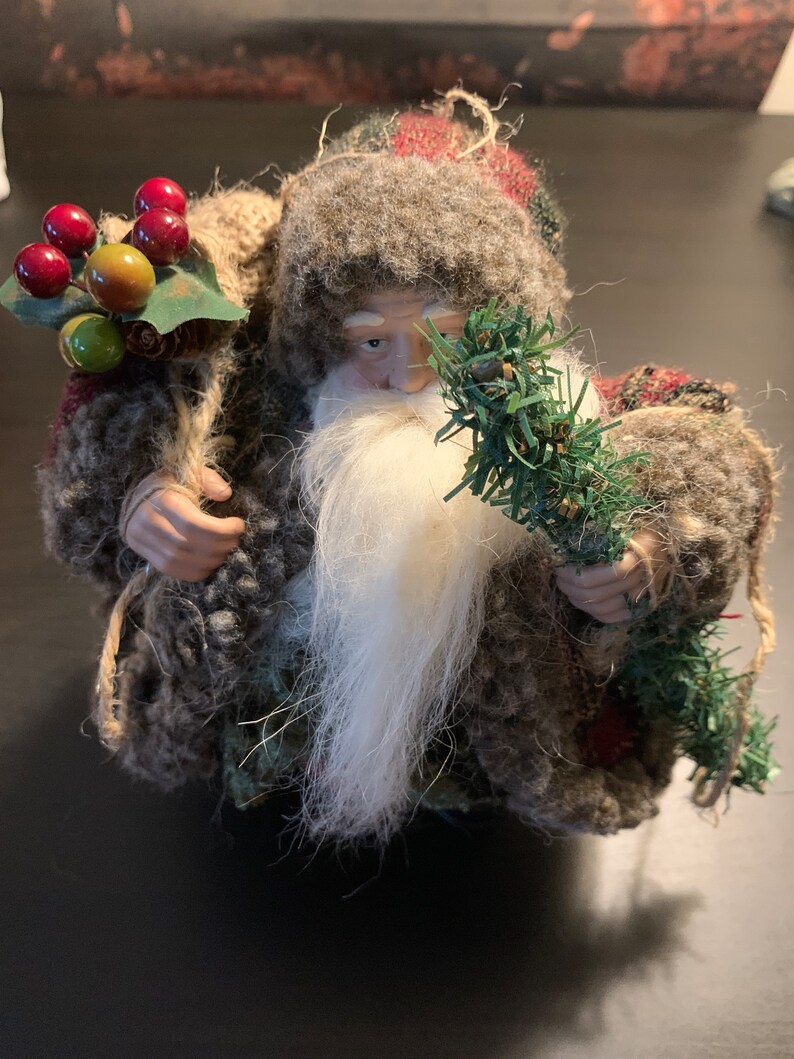Fathers Day, Ornament, Bell, Plump Porcelain Santa, Holiday Ornament ...