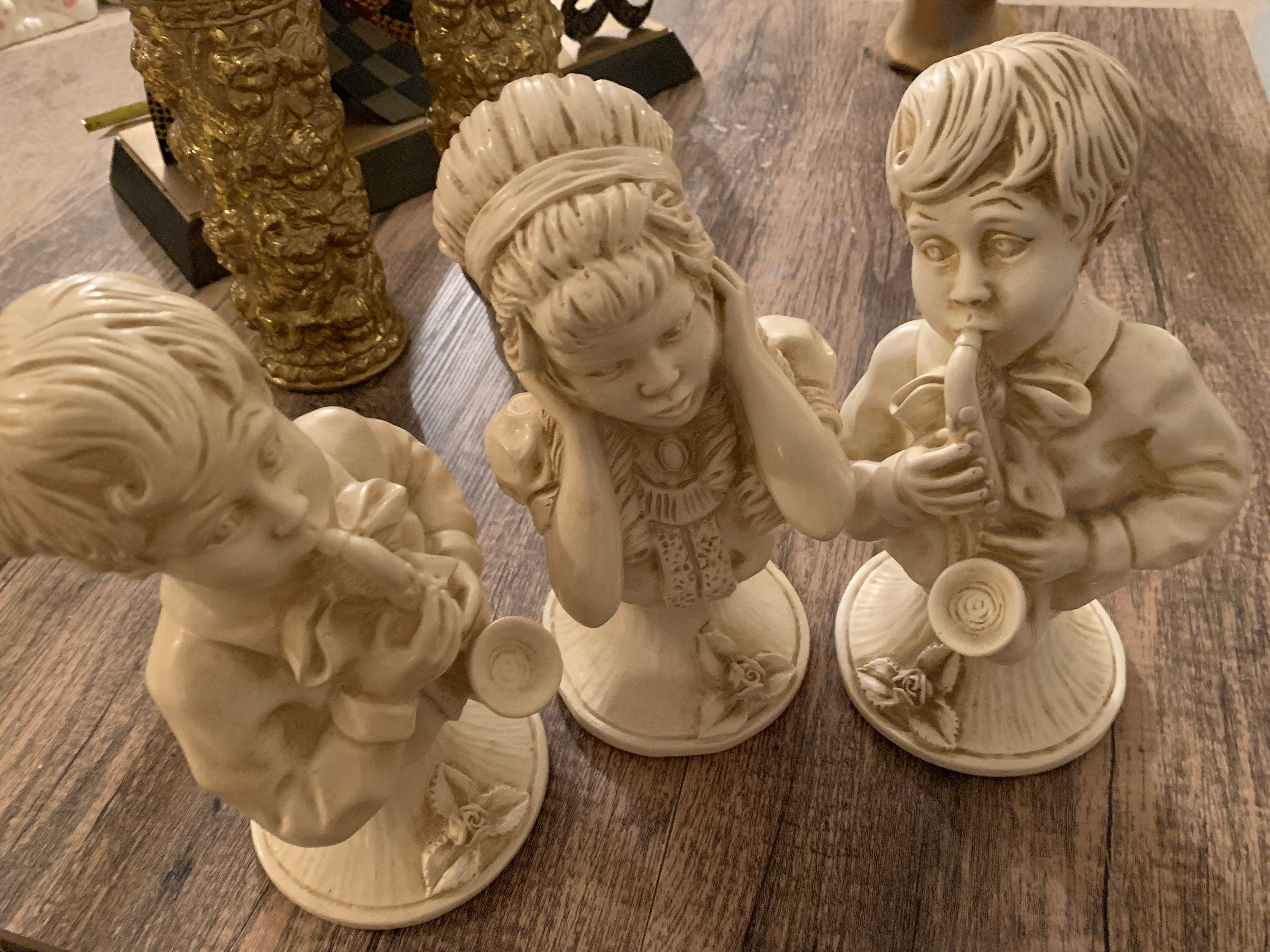 Vintage, Trio, 1971 U. Kendrick Universal Statuary Corp Saxophone Boys ...