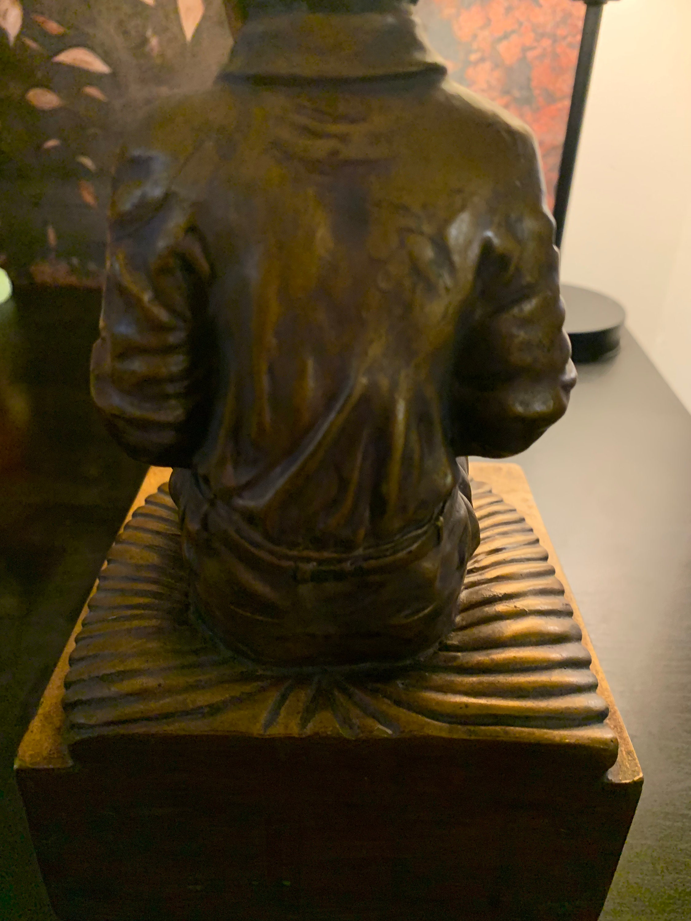Bookend, Vintage 70's, Gold Resin Bookend With Wood Base, 3lb, Vintage ...