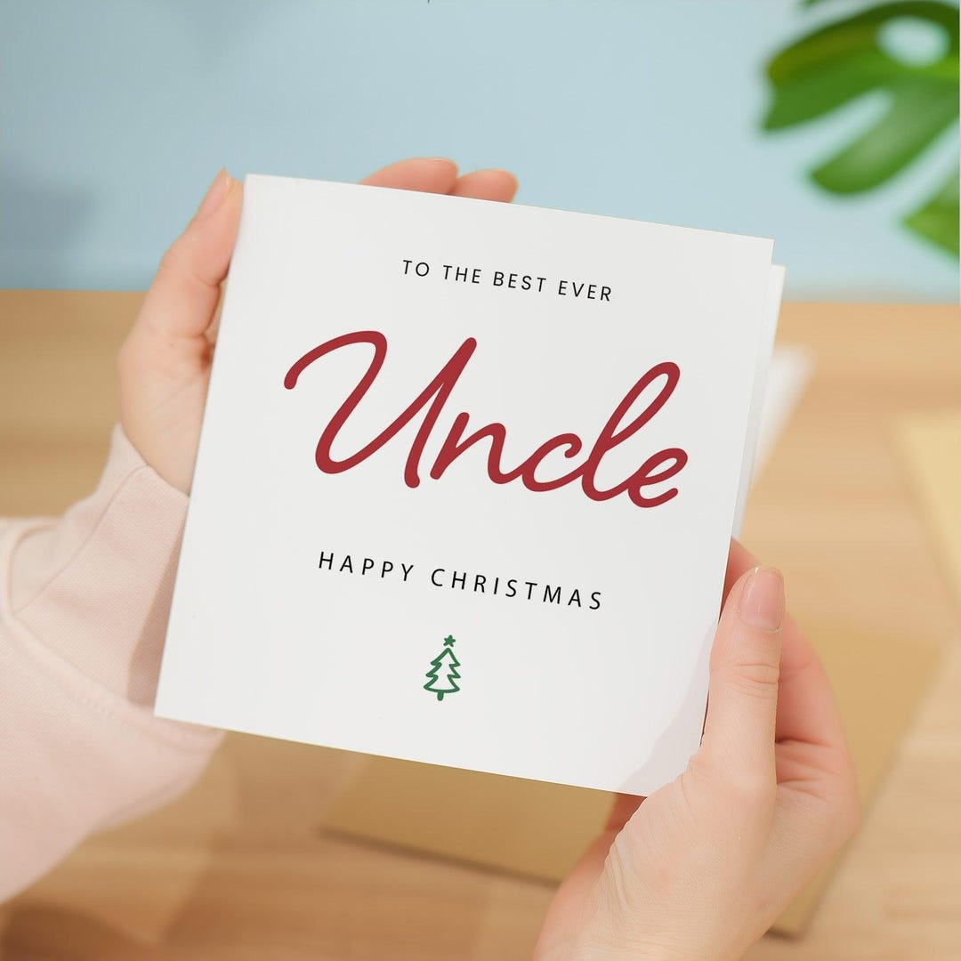 Christmas Card for Uncle Xmas Card for Uncle Best Uncle Ever Christmas ...