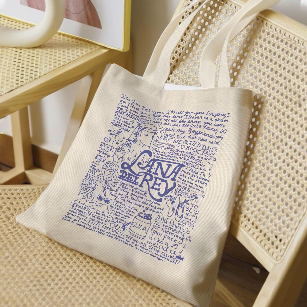 Lana Del Rey Doodle Art Tote Bag, Born to Diey Album sold by Ben Arnold ...