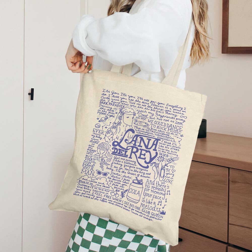 Lana Del Rey Doodle Art Tote Bag Born to Diey Album Lust for - Etsy UK