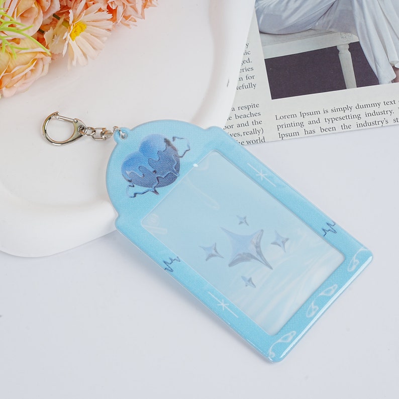 Blue Heart Photocard Holder, Custom Name Keychains, Polaroid Photos ...