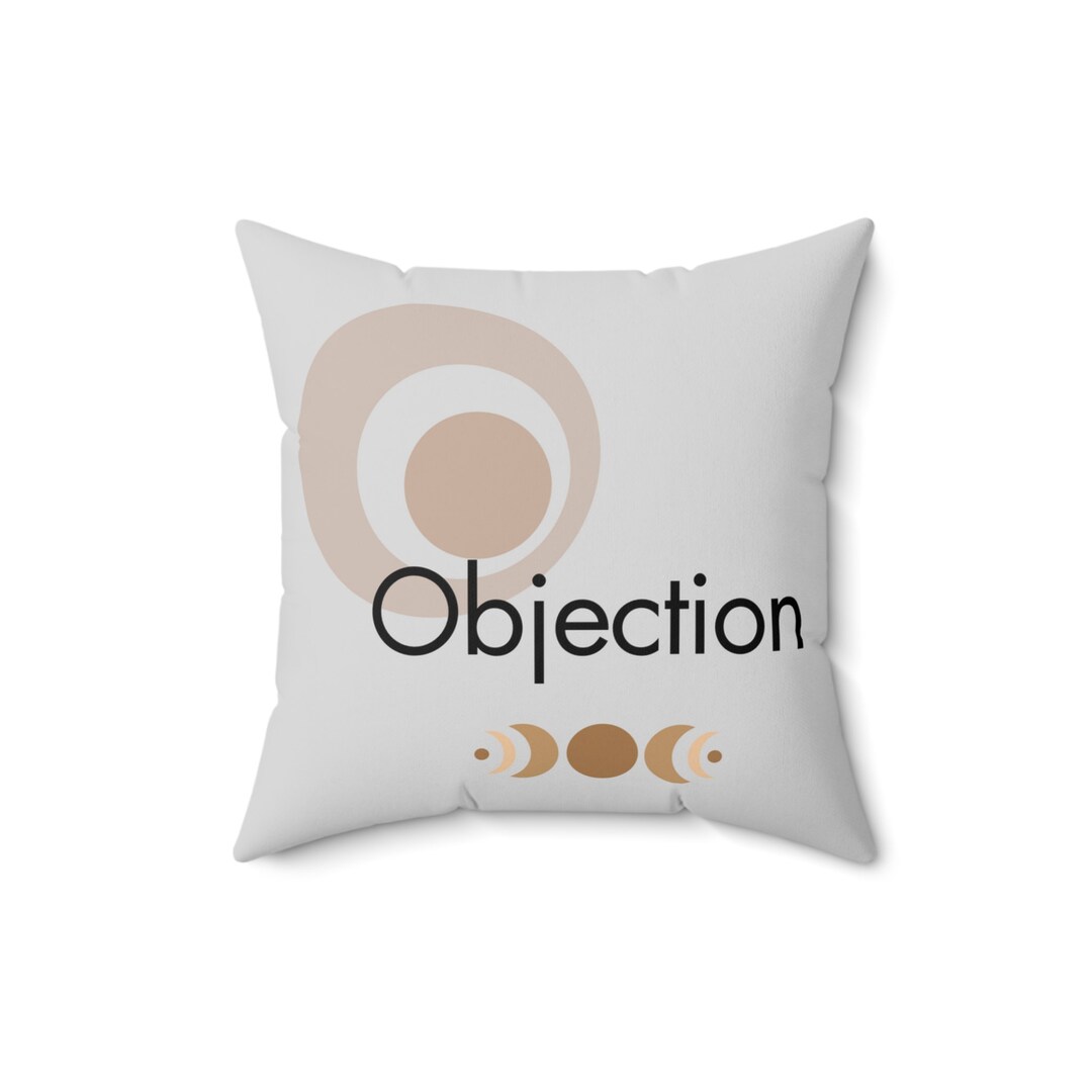 Objection Midcentury Modern Square Pillow Lawyer Gift Law Student Bar ...