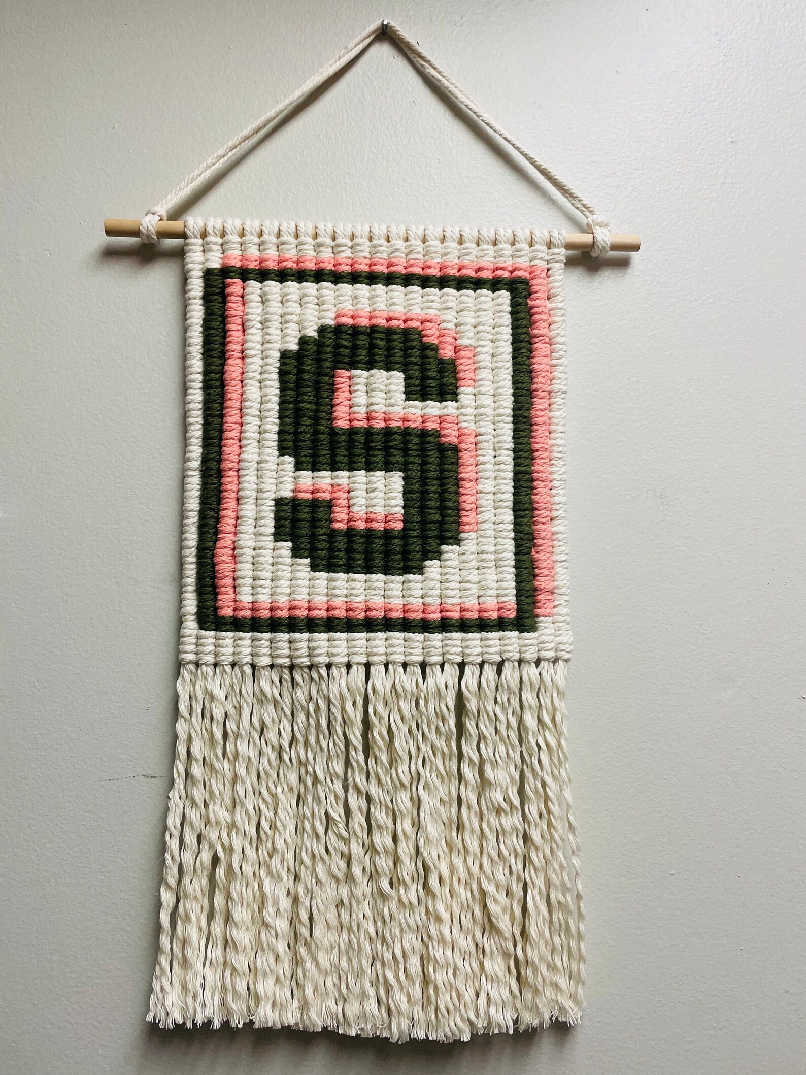 Letter Wall Hanging Macrame, Wall Hanging Macrame, Bohemian Decor ...