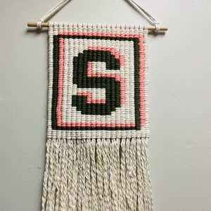Letter Wall Hanging Macrame, Wall Hanging Macrame, Bohemian Decor ...