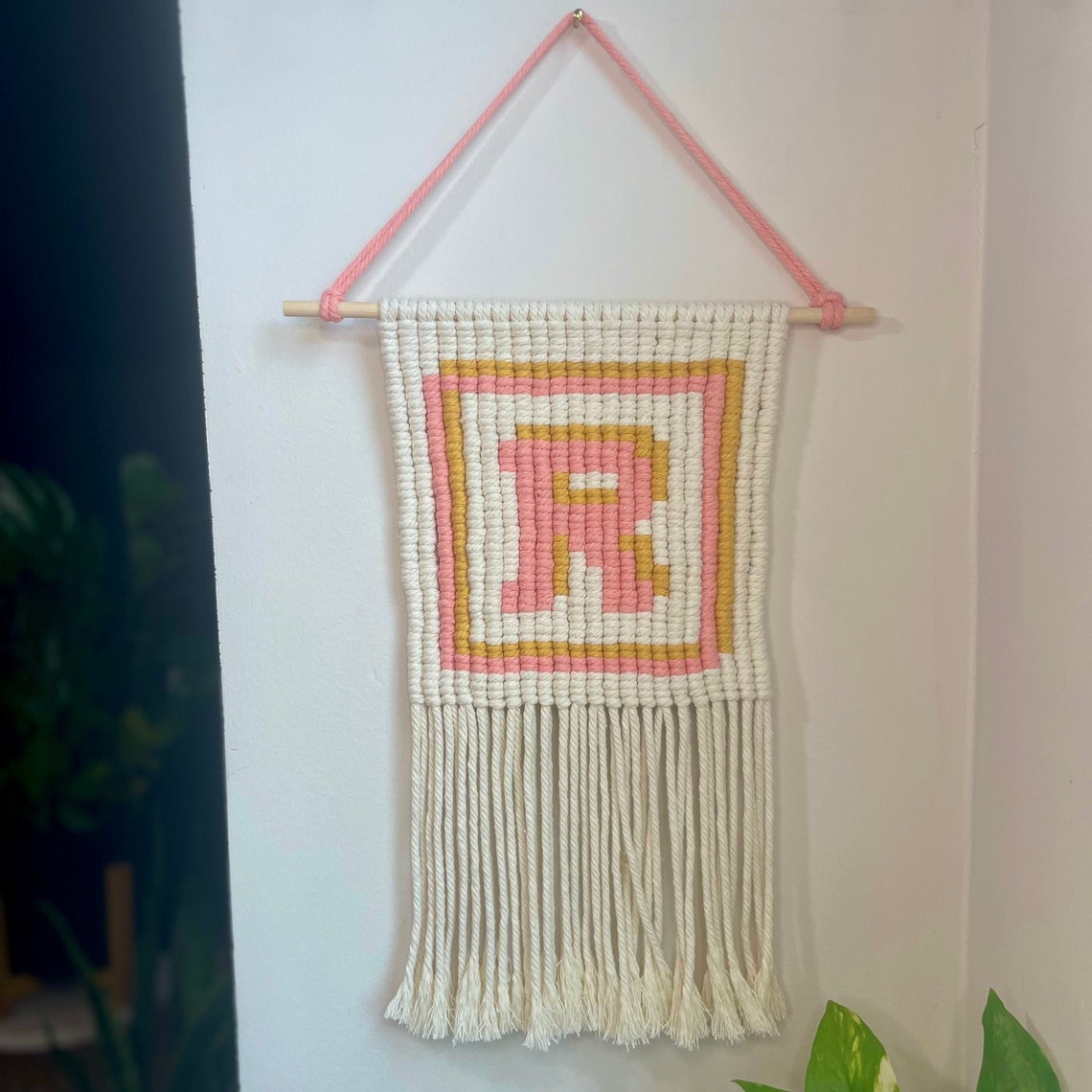 Letter Wall Hanging Macrame, Wall Hanging Macrame, Bohemian Decor ...