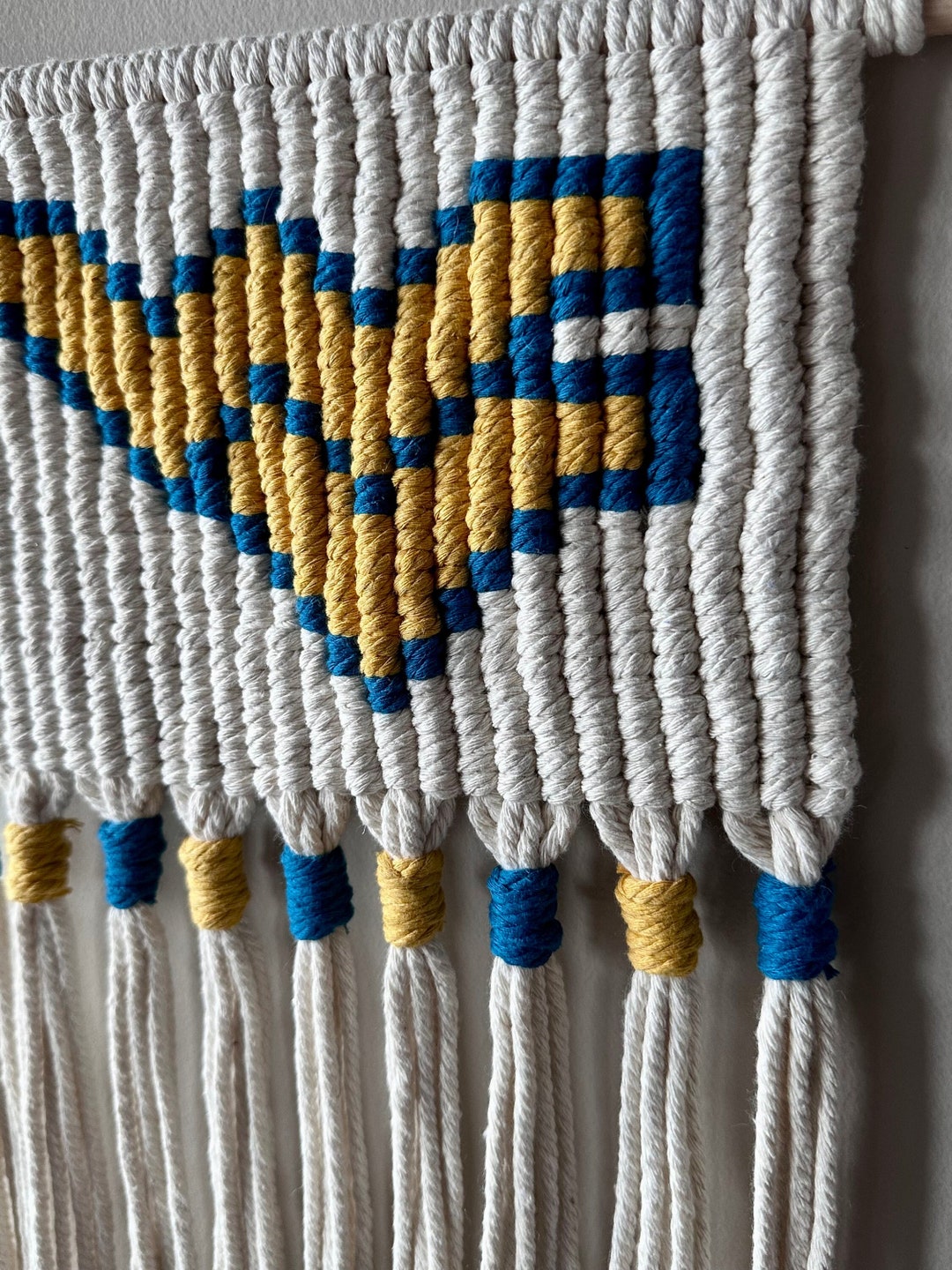 WVU Macrame, Flying WV, West Virginia University, Mountaineers, Wall ...