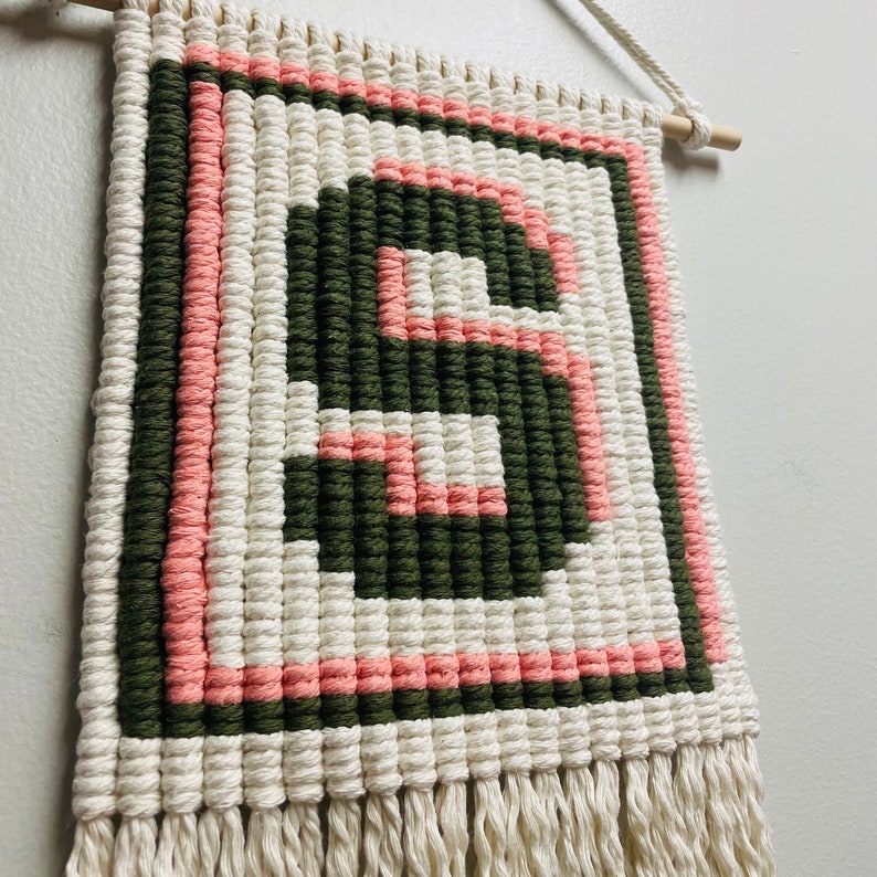 Letter Wall Hanging Macrame, Wall Hanging Macrame, Bohemian Decor ...