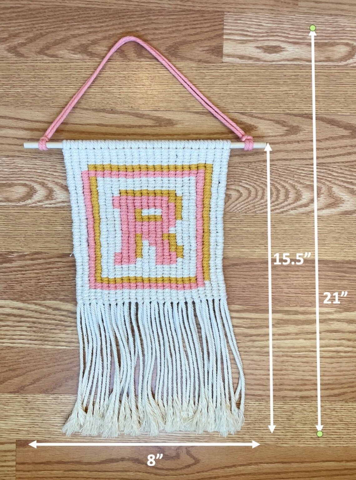 Letter Wall Hanging Macrame, Wall Hanging Macrame, Bohemian Decor ...