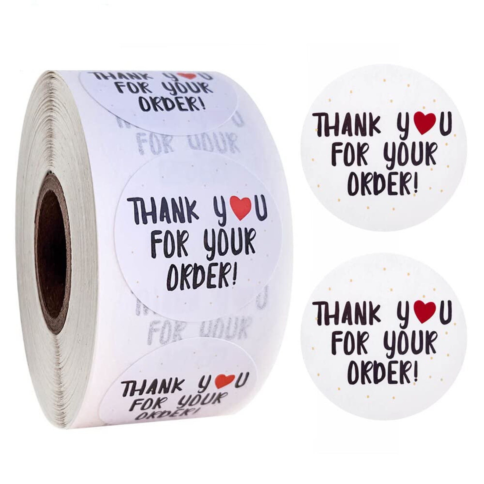 500pcs/d-3.8cm Thank You for Your Order Stickers Roll Labels for Your ...