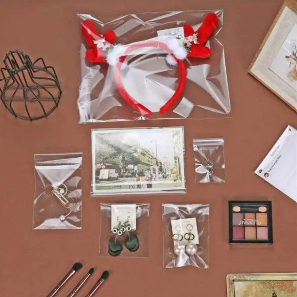 200 Clear Self-sealing OPP Bags, Resealable Cellophane Bags for Jewelry ...