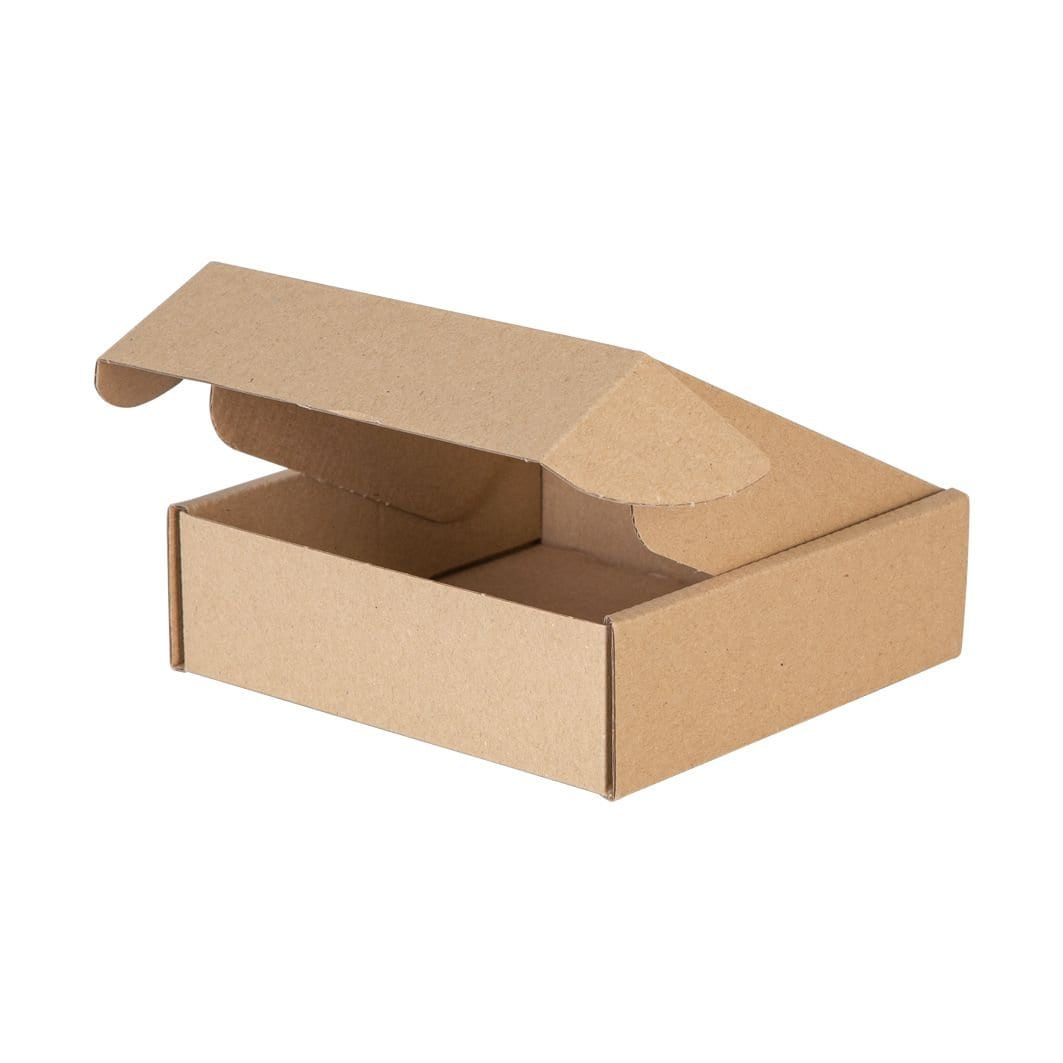 50PCS Kraft Folding Box With Window Gift Box Natural Brown Cardboard ...