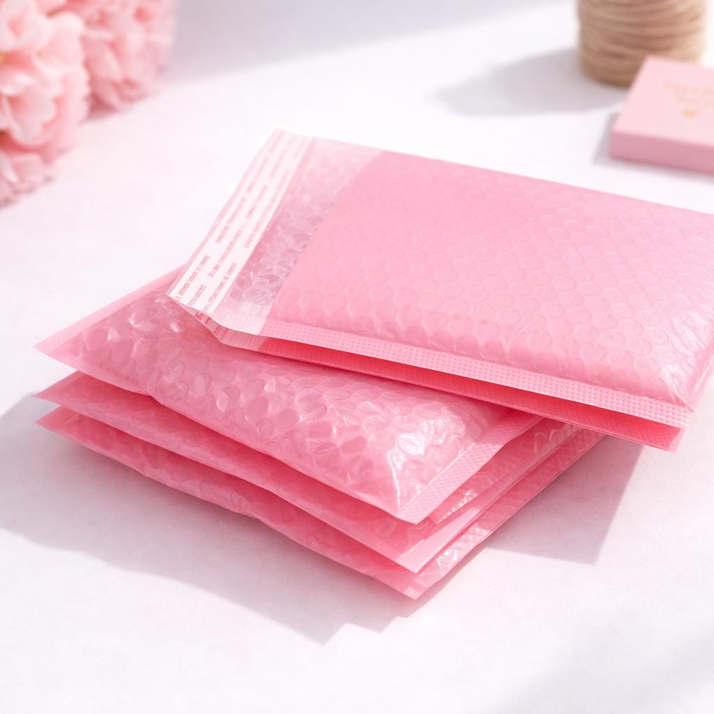 50pcs Pink Bubble Mailers Waterproof Padded Envelopes Self Seal ...
