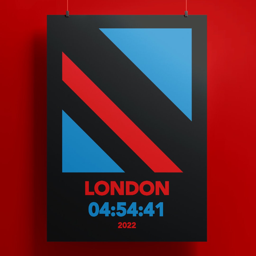 Personalised London Marathon Finish Time Poster A2 & A3 World - Etsy