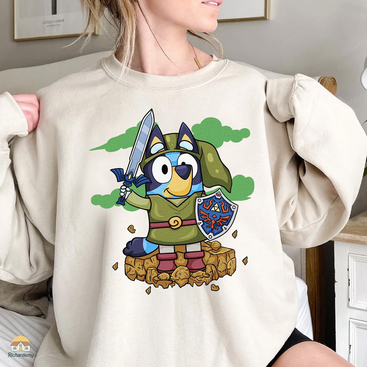 Bluey Legend of Zelda Bluey Breath of the Wild Hylia Tee - Etsy