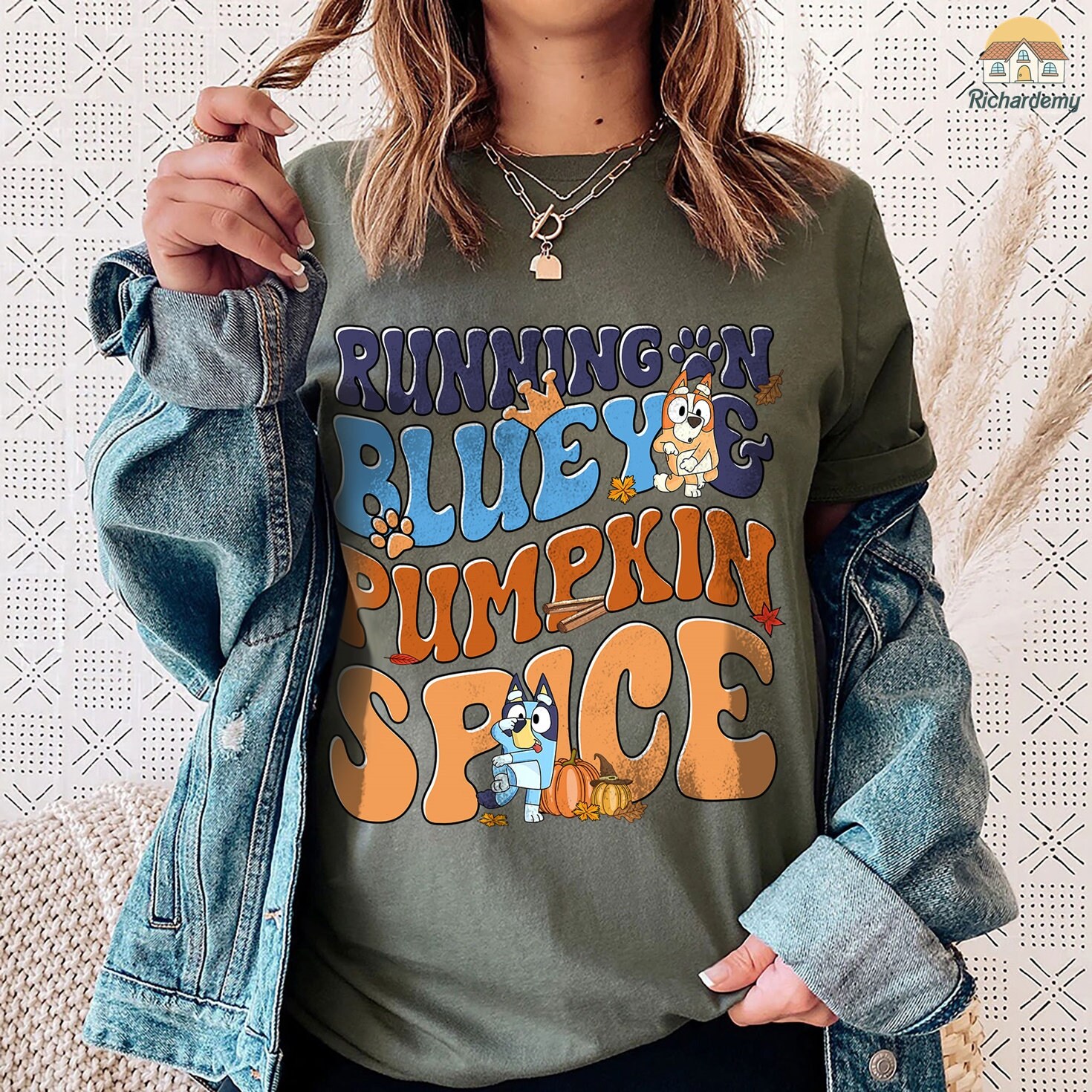Bluey Fall Shirt Bluey Pumpkin Spice Shirt Bluey Kids Tee - Etsy