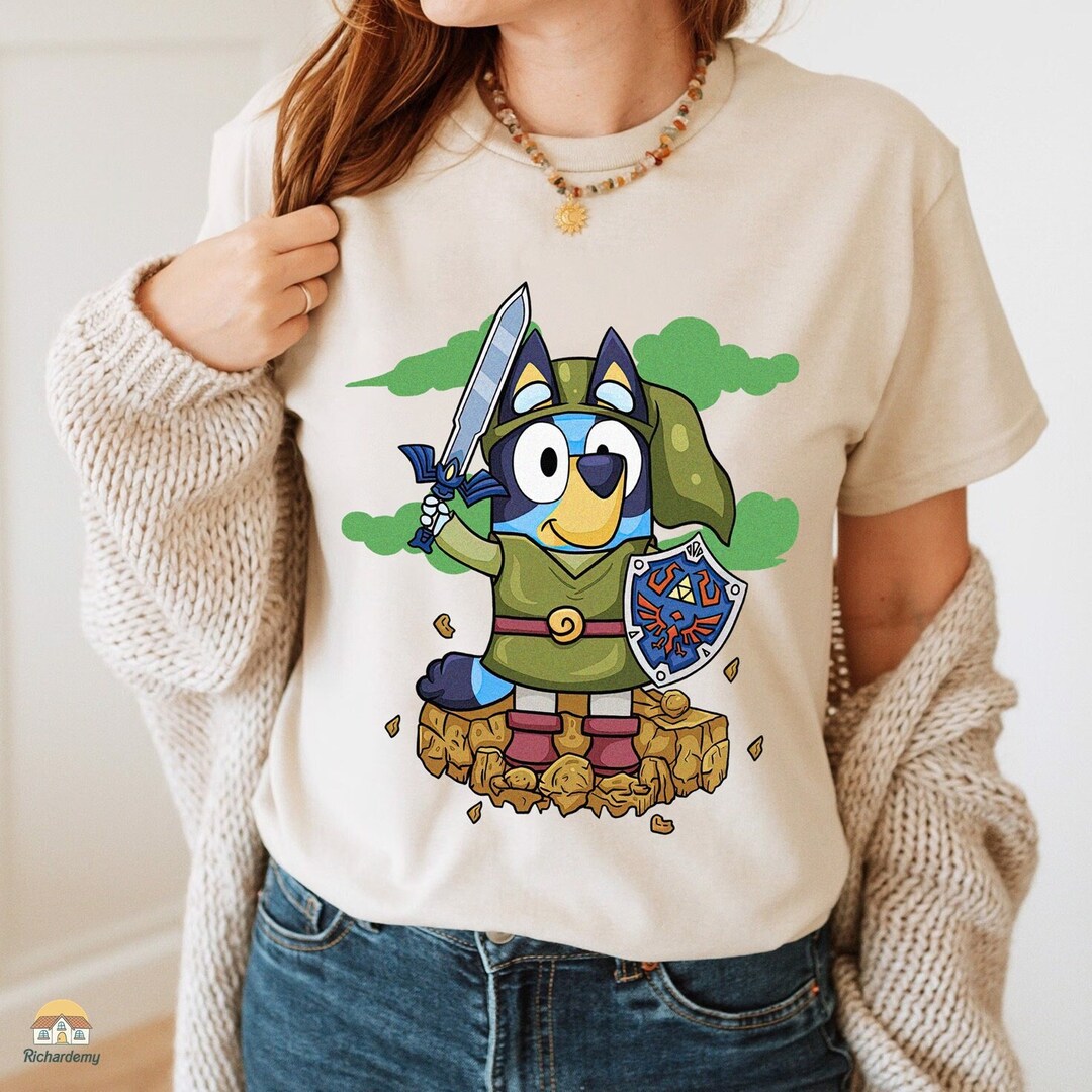 Bluey Legend of Zelda Bluey Breath of the Wild Hylia Tee - Etsy
