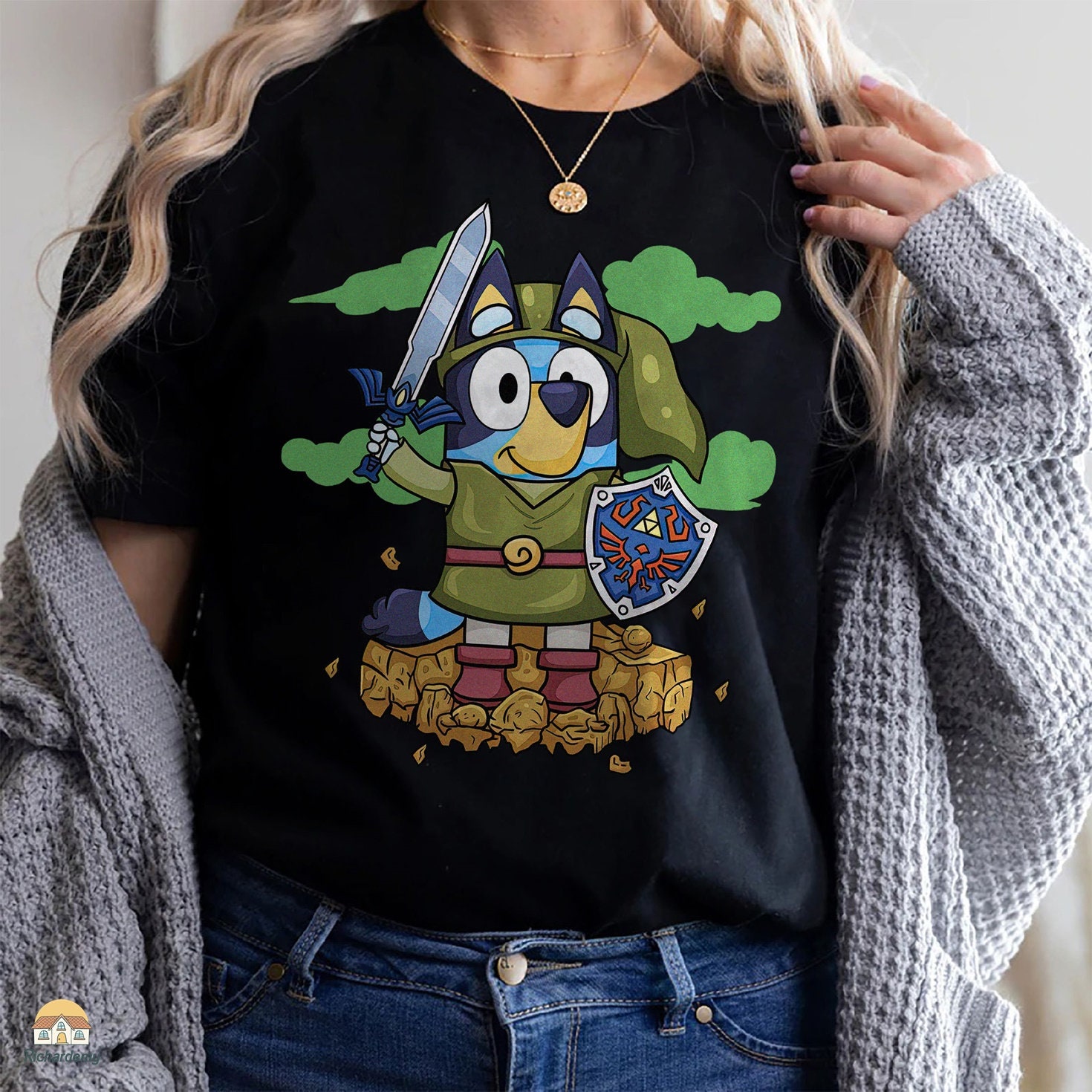 Bluey Legend of Zelda Bluey Breath of the Wild Hylia Tee - Etsy