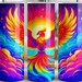 Bright Phoenix Rising Tumbler Wrap 20 Oz Skinny Sublimation Design PNG Instant Download, Digital ...