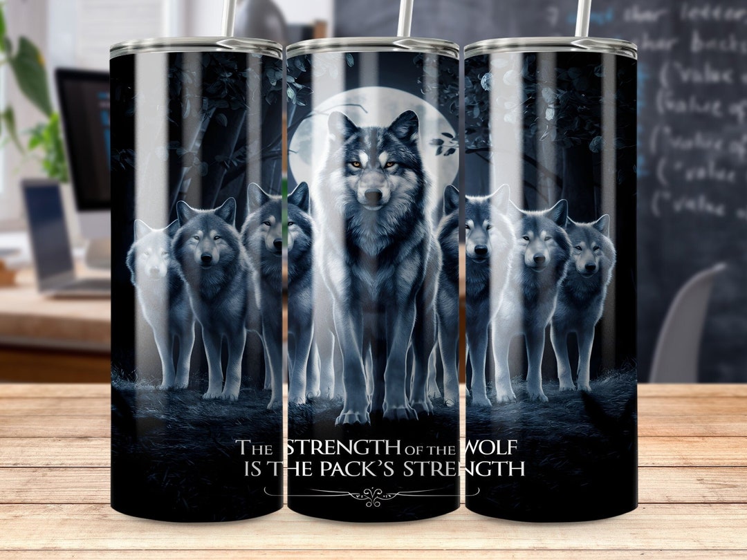 Motivational Wolfpack Tumbler Wrap 20oz Sublimation Design Tumbler ...