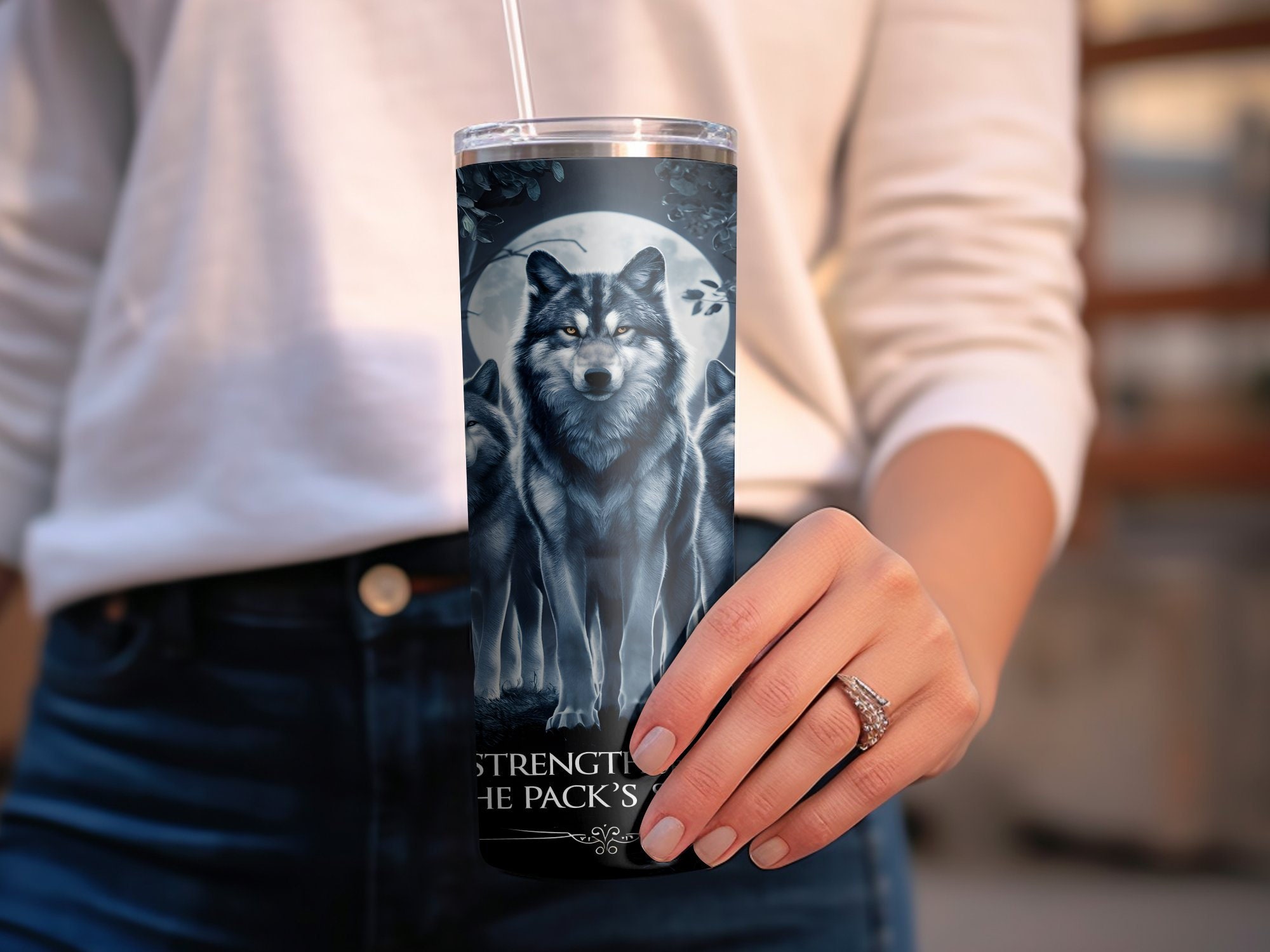 Motivational Wolfpack Tumbler Wrap 20oz Sublimation Design Tumbler Affirmation Inspirational ...