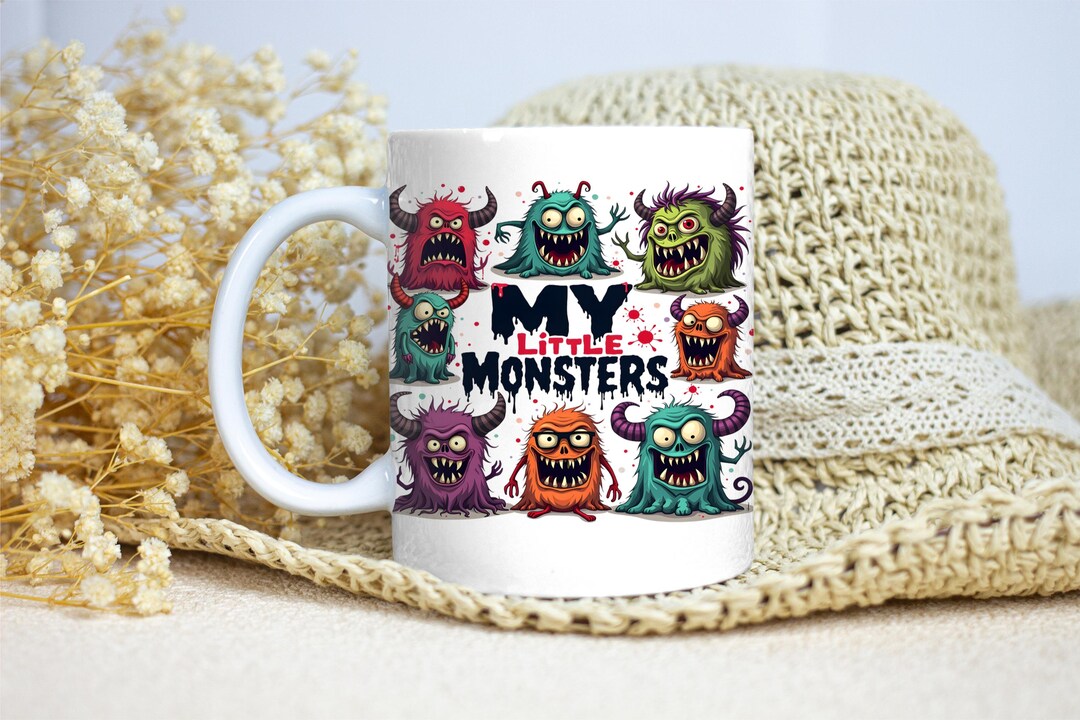 My Little Monsters Mug Wrap Sublimation Template, 11oz & 15oz Designs ...