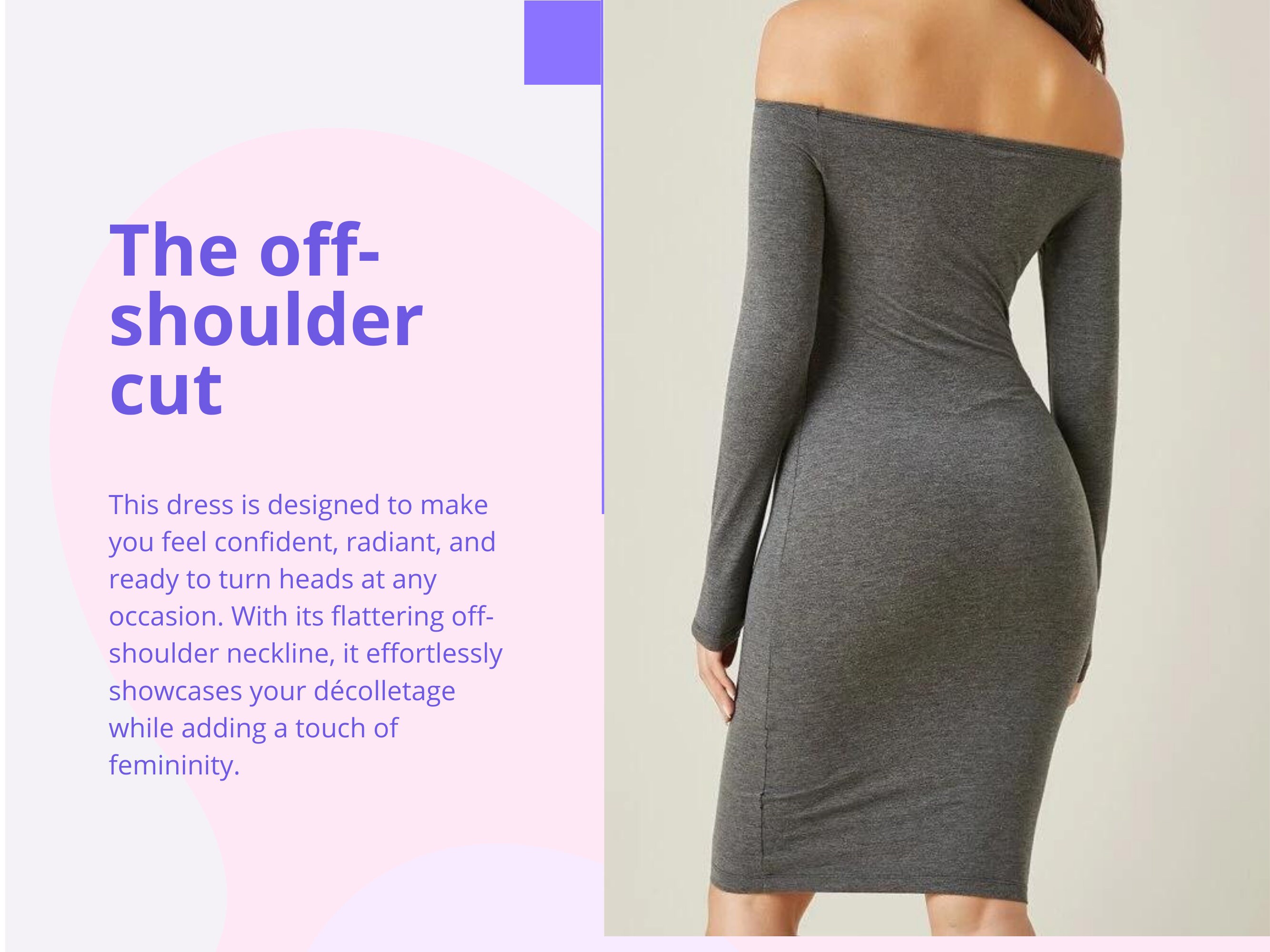 Bodycon off Shoulder Dress Pattern Women's Dress Pattern Short/mini ...