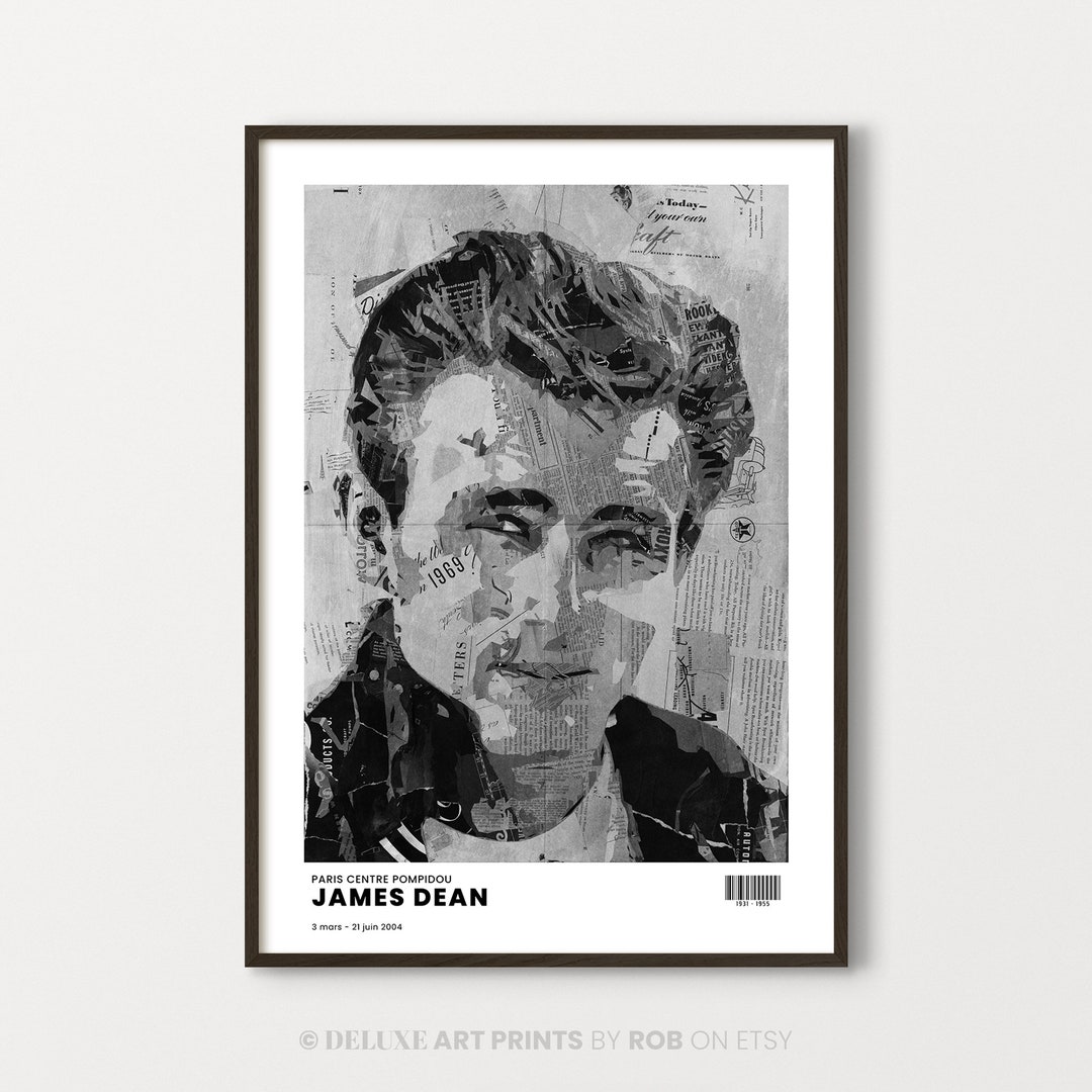 Iconic James Dean Celebrity Print Pompidou Exhibition Poster - Etsy UK