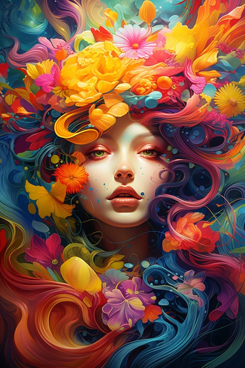 Vivid Color Paint Art Mockup Printable Images Downloadable Picture ...