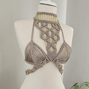 Macrame Bralette & Top. Festival Set, Rave Outfit, Festival Outfit, Festival Top, Burning Man ...