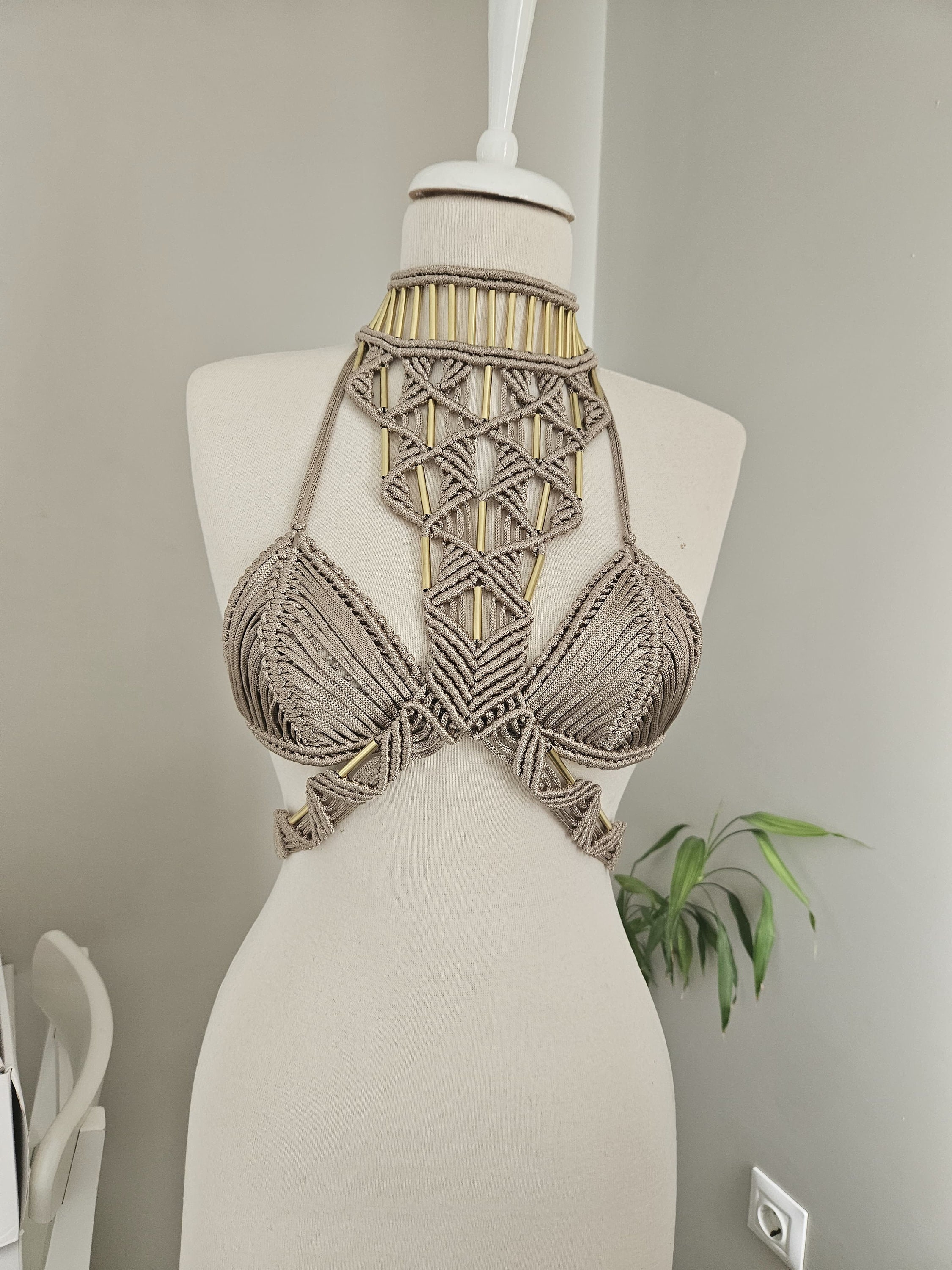 Macrame Bralette & Top. Festival Set, Rave Outfit, Festival Outfit, Festival Top, Burning Man ...