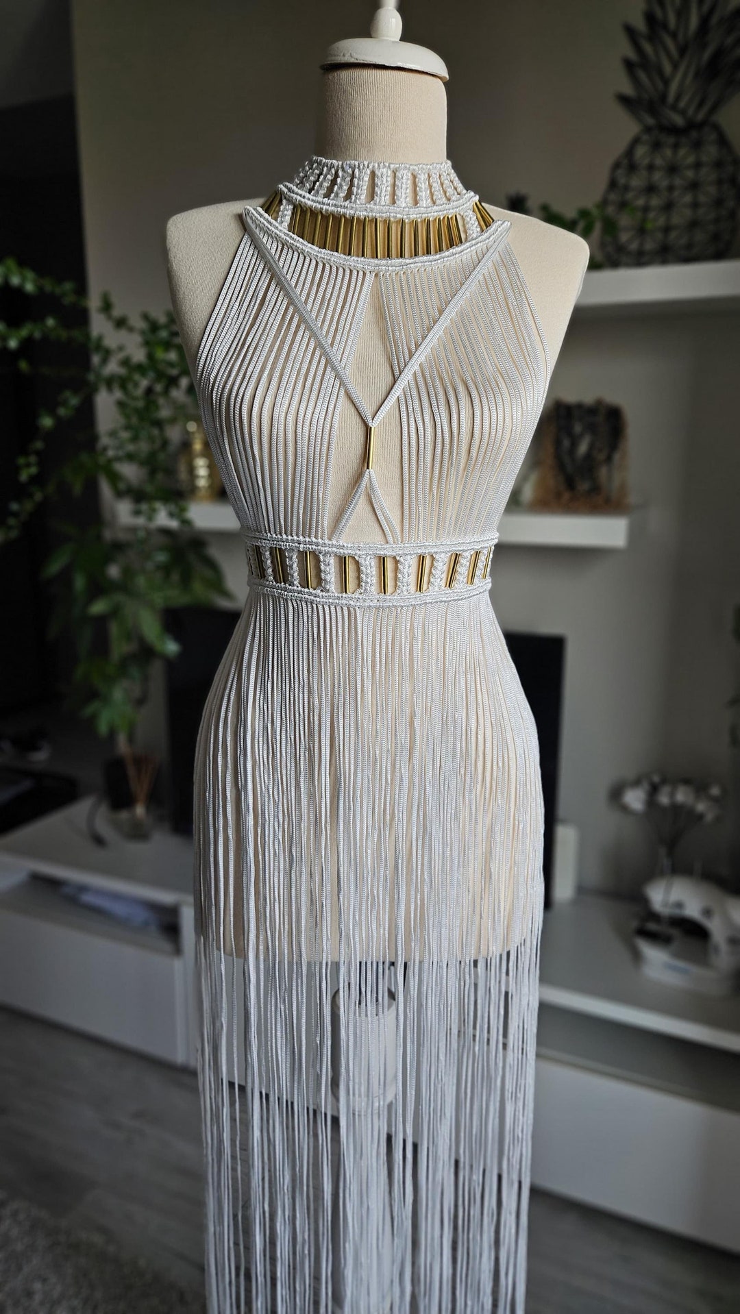 Festival Outfit, Macrame Dress,rave Outfit, Cleopatra Costume, Greek ...