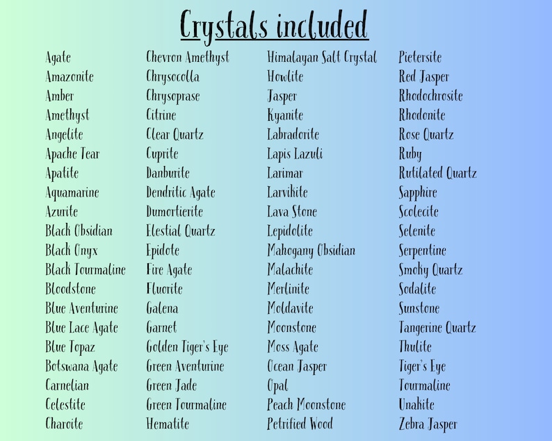 80 Printable Crystal Meaning Cards for Transformation and Empowerment ...