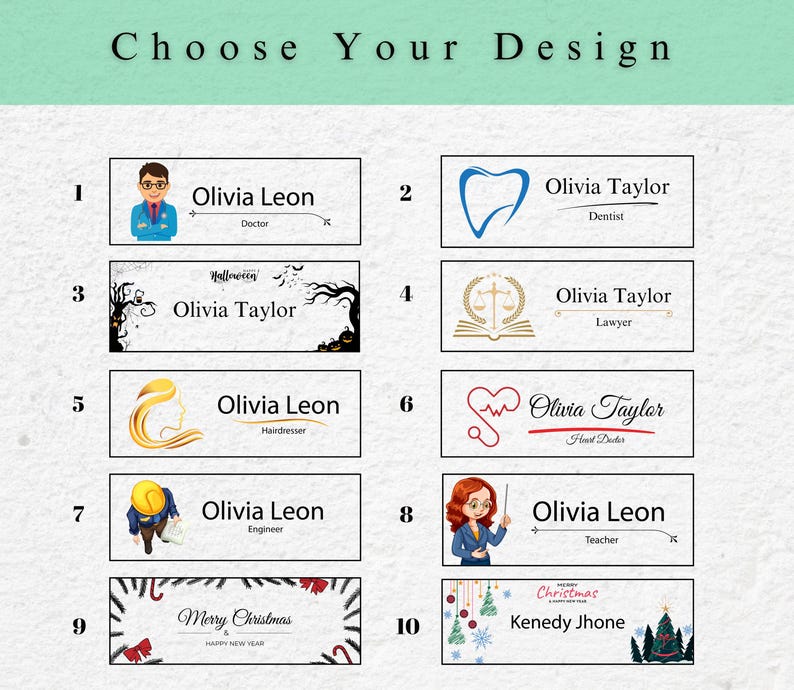 Christmas Themed Desk Name Plate, Acrylic Name Plate, Acrylic Plaque ...