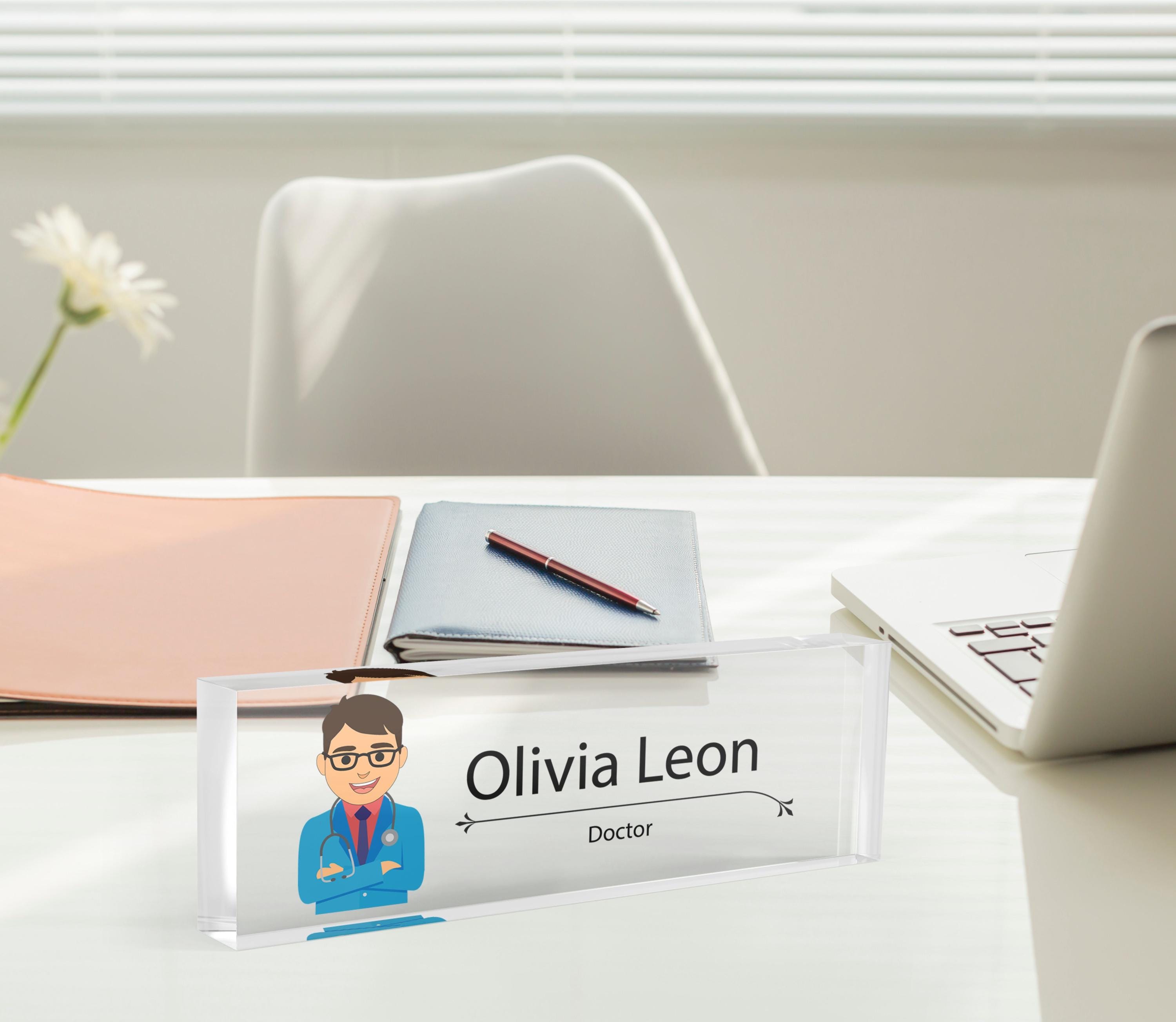 Doctor Desk Name Plate, Clinic Name Plate, Office Decor, Personalized ...