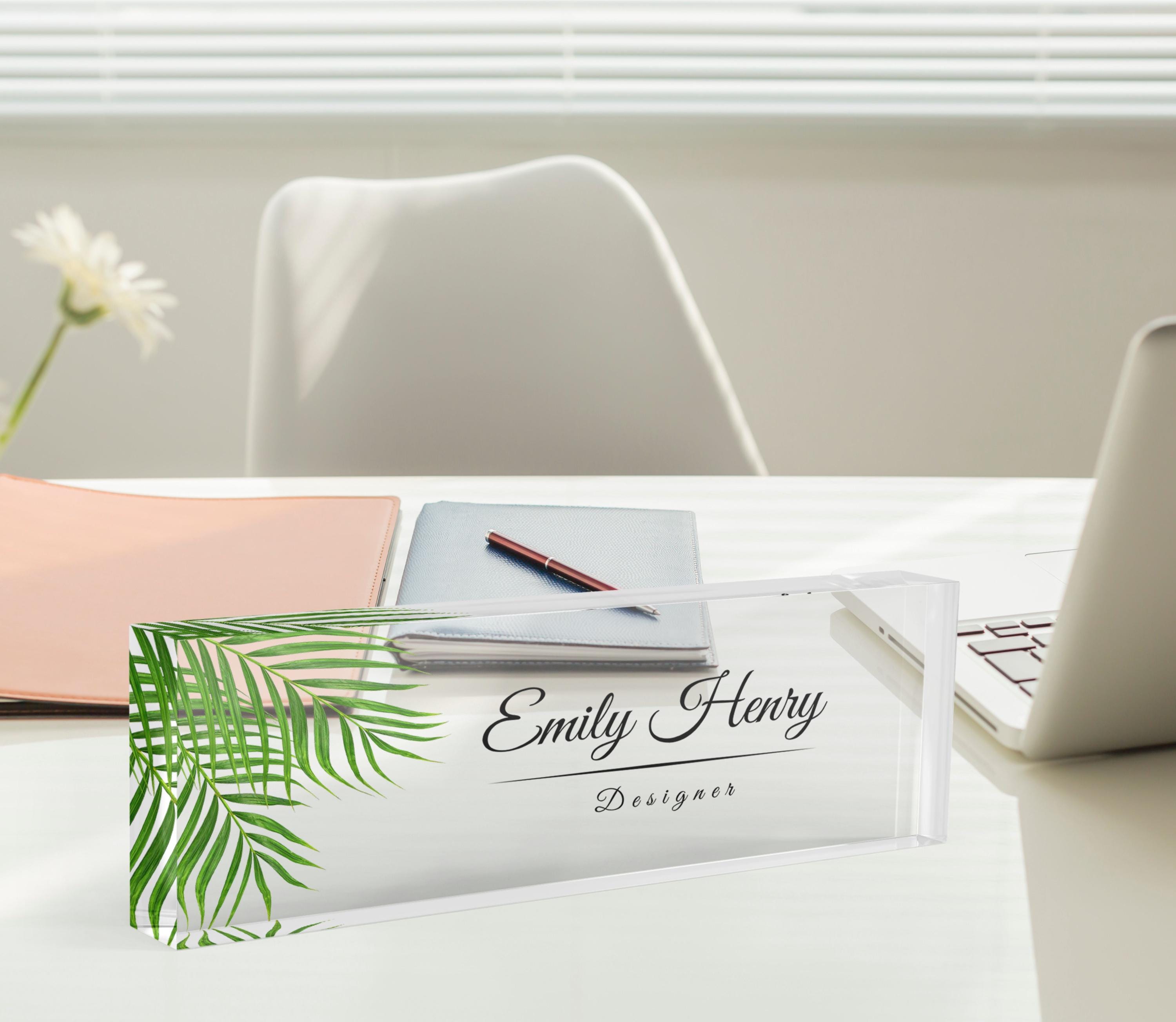 Acrylic Name Plate, Leaf Name Plate, Custom Name Plate, Personalized ...