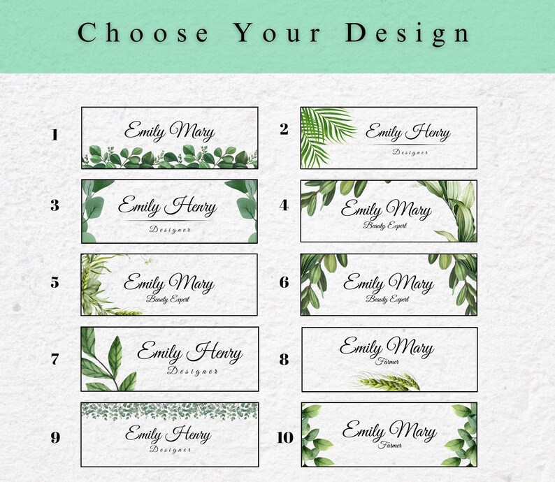 Leaf Desk Name Plate, Custom Name Plate, Office Decor, Acrylic Plaque ...