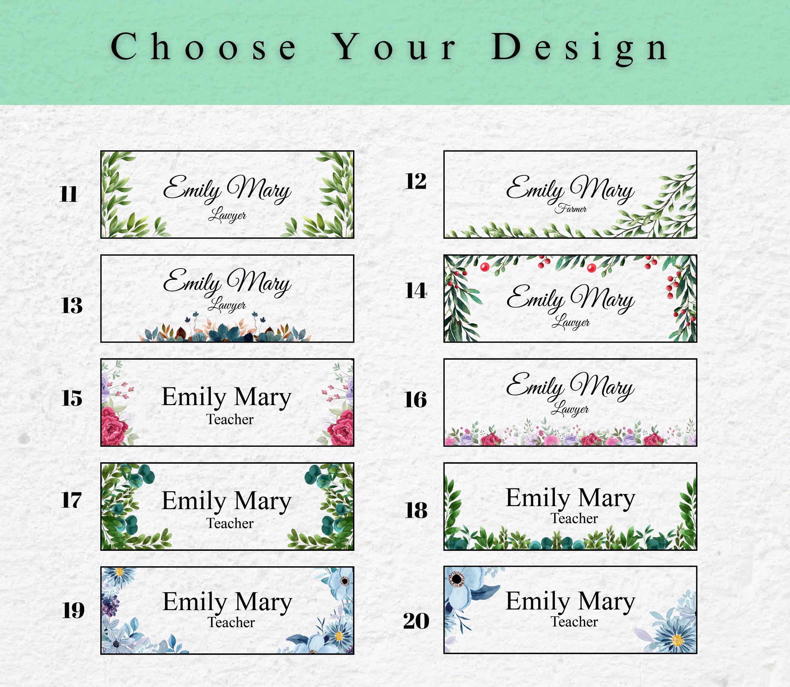 Leaf Desk Name Plate, Custom Name Plate, Office Decor, Acrylic Plaque ...