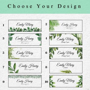 Green Leaf Patterned Name Plate, Name Plate for Desk, Acrylic Name ...