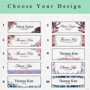 Flower Desk Name Plate, Acrylic Name Plate, Personalized Sign, Office ...