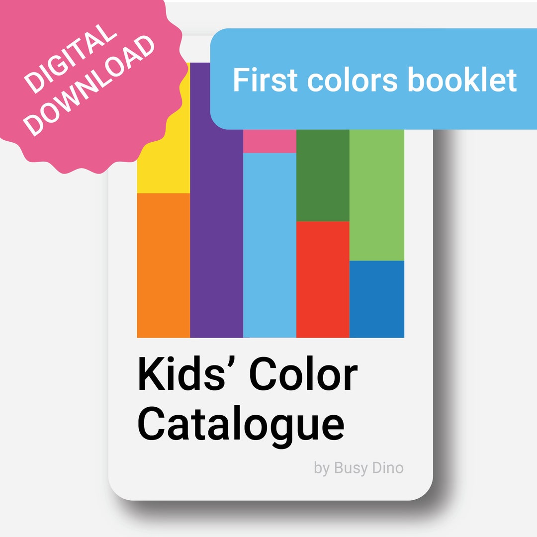 Kids' Color Catalogue, Fun Educational Printable Booklet, Toddler First ...