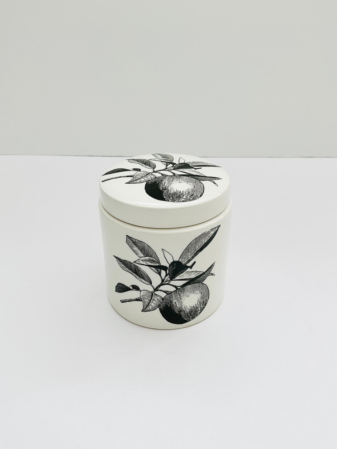 Vintage Jar. Black and White Ironstone Container. Ironstone - Etsy