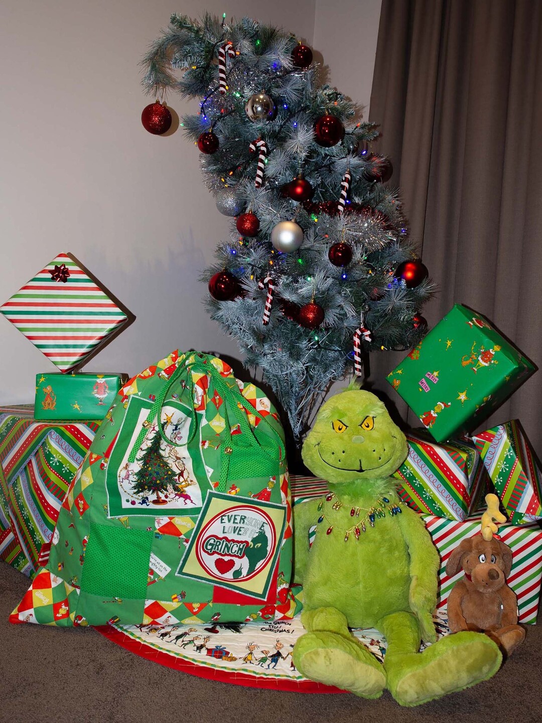 How the Grinch Stole Christmas Quilted Santa Sack - Etsy