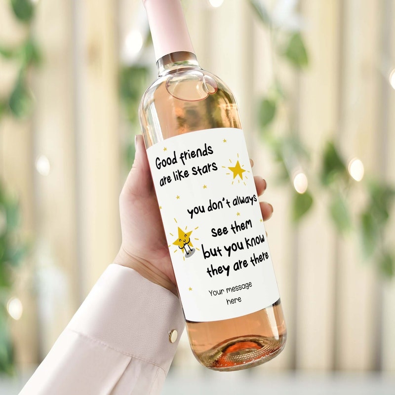 Friend Wine Labels - Etsy