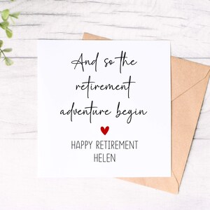 Happy Retirement Personalised Card, New Chapter, New Adventures ...